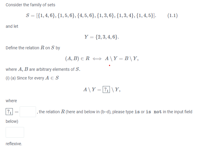 Solved Consider the family of sets S = [{1,4,6}, {1,5,6}, | Chegg.com