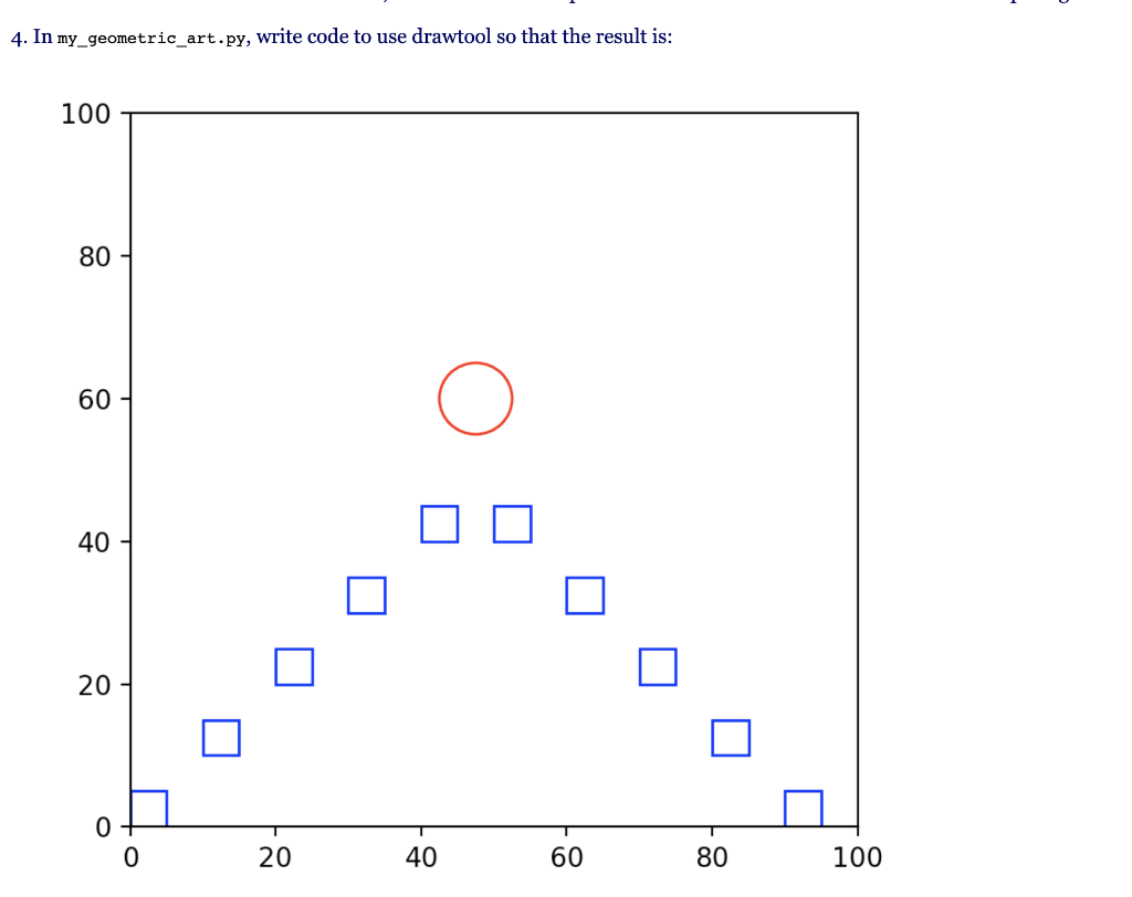 Solved 4. In my_geometric_art.py, write code to use drawtool | Chegg.com