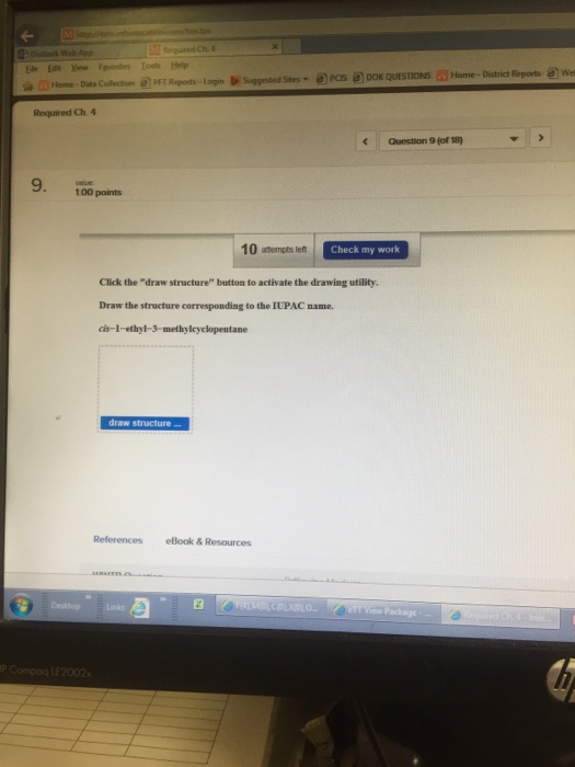 Solved Click the "draw structure" button to activate the | Chegg.com