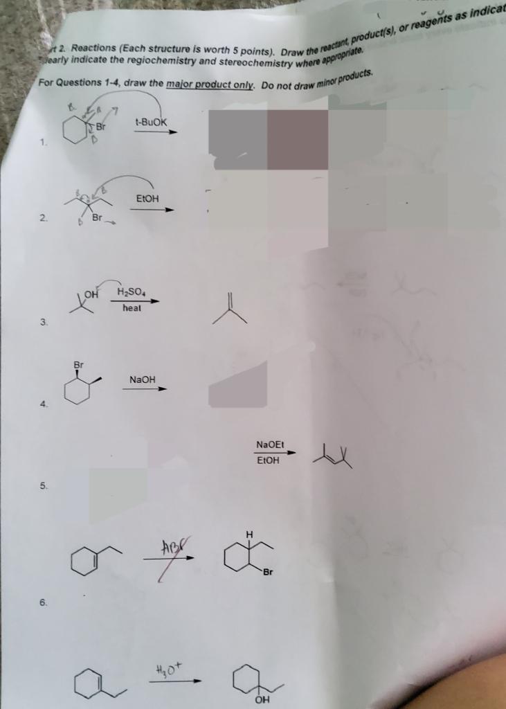 Solved Part 3. Mechanisms (5 points each). Draw the complete | Chegg.com