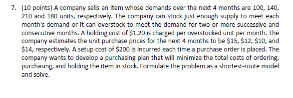 Solved Can you Solve this problem in excel solver step by | Chegg.com