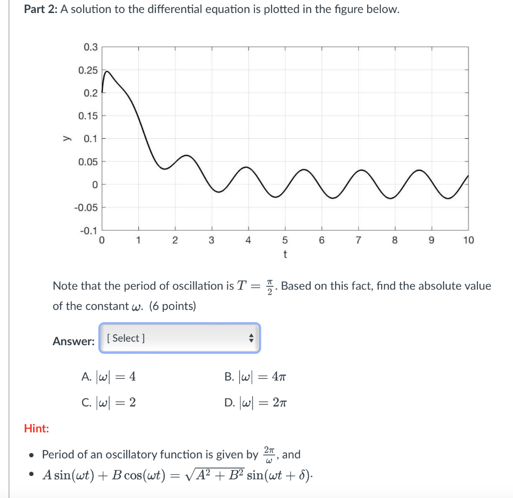 Solved This question has two parts. You need to choose the | Chegg.com
