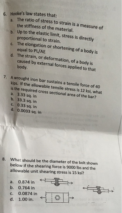 Solved A materials' resistance to deformation is what | Chegg.com
