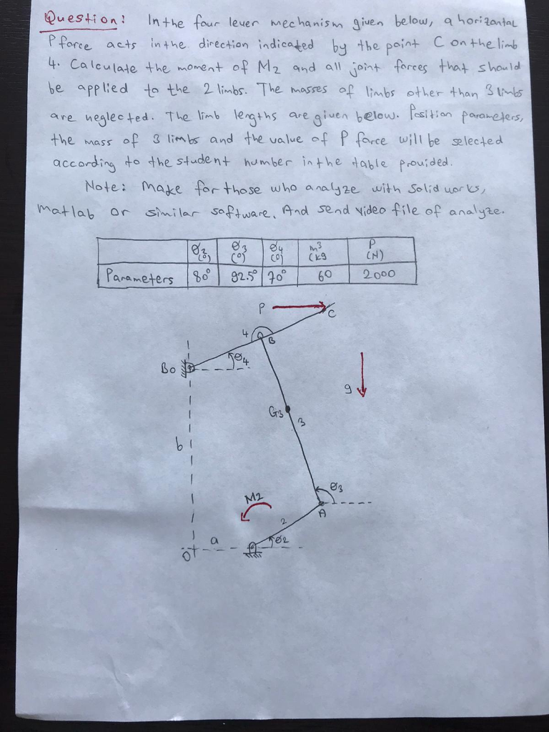 In the four lever mechanisms given below, a | Chegg.com