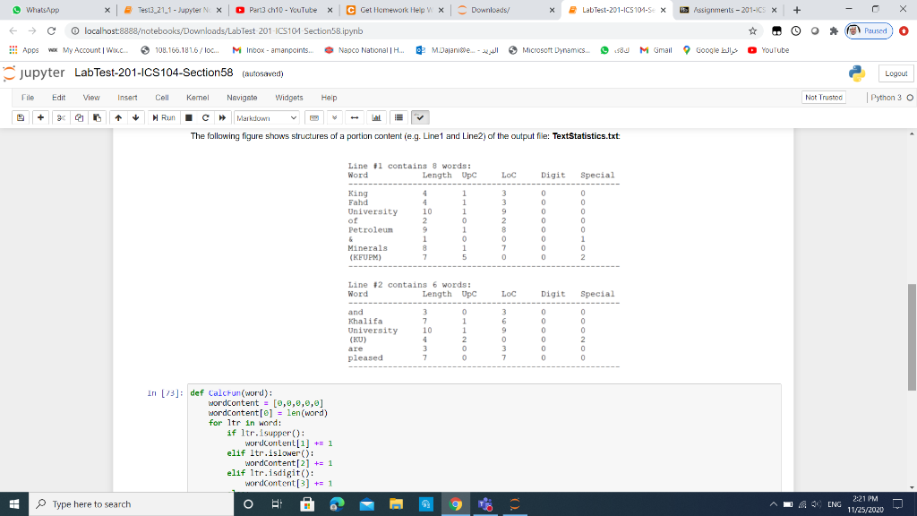 Solved WhatsApp X Test3_21_1 - Jupyter N X Part3 ch10 - | Chegg.com