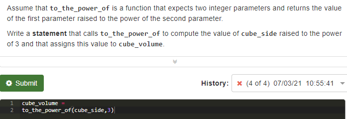 Solved Assume that to_the_power_of is a function that | Chegg.com