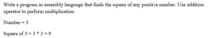 Solved Write a program in assembly language that finds the | Chegg.com