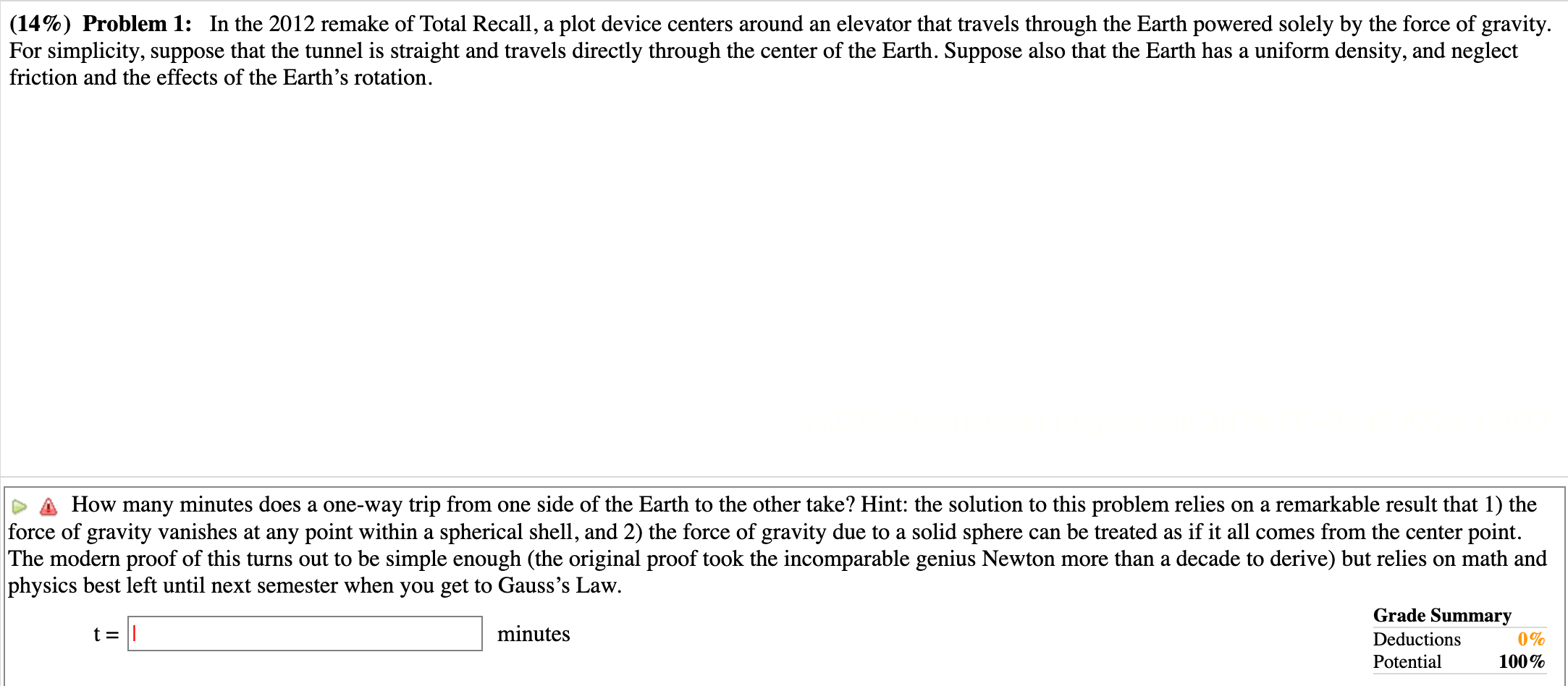Solved (14\%) Problem 1: In the 2012 remake of Total Recall, | Chegg.com