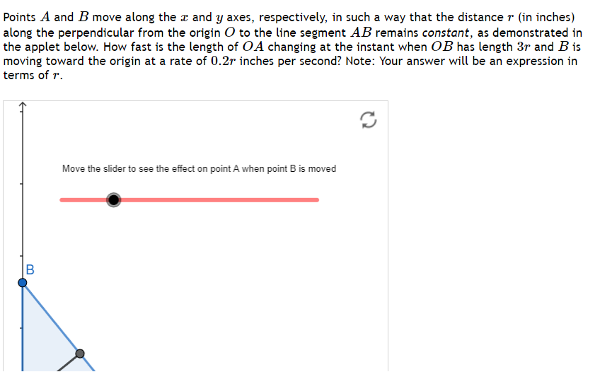 Solved Points A and B move along the x and y axes, | Chegg.com