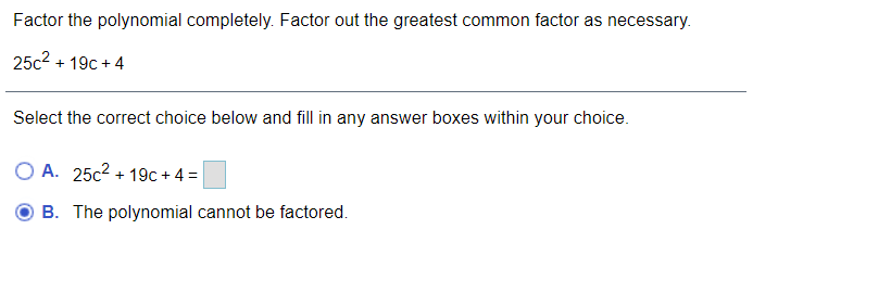 Solved Factor the polynomial completely. Factor out the | Chegg.com