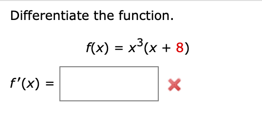 Solved Differentiate the function. g(x) 5 -X 6 4x + 19 g'(x) | Chegg.com