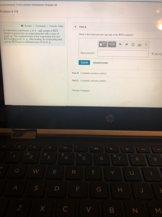 Solved pest ecture: Post Lecture Homework Chapter Problem | Chegg.com
