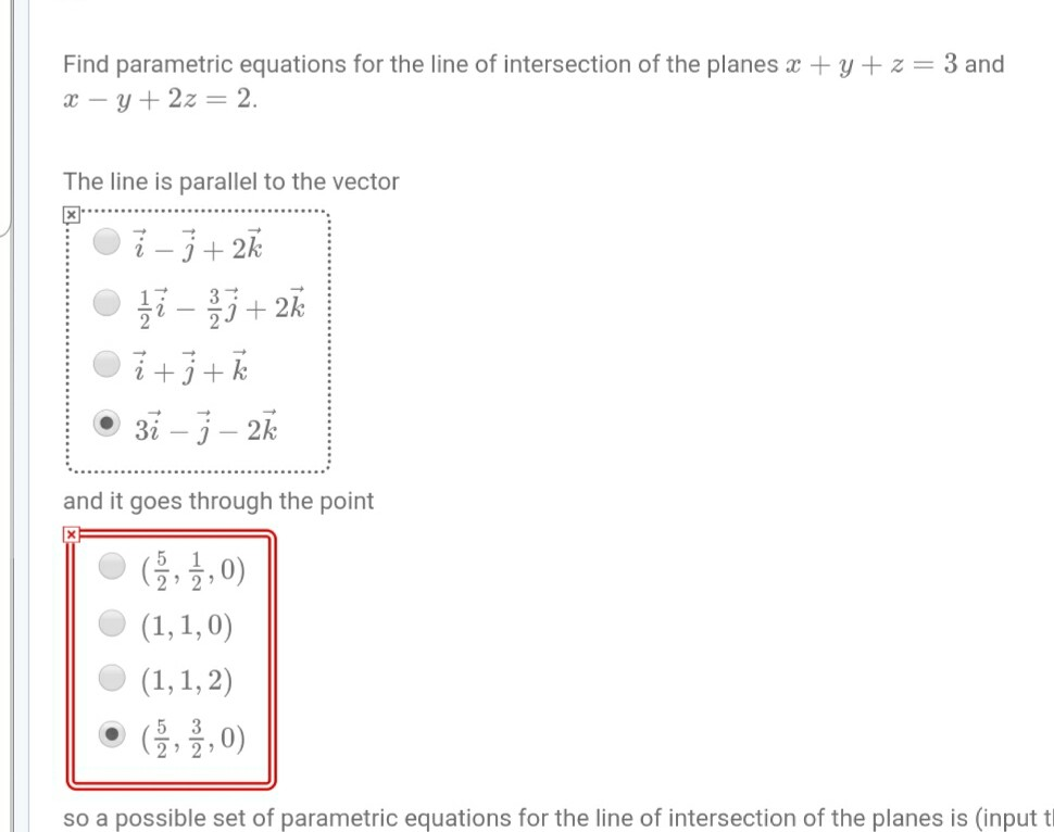 Solved Find parametric equations for the line of | Chegg.com