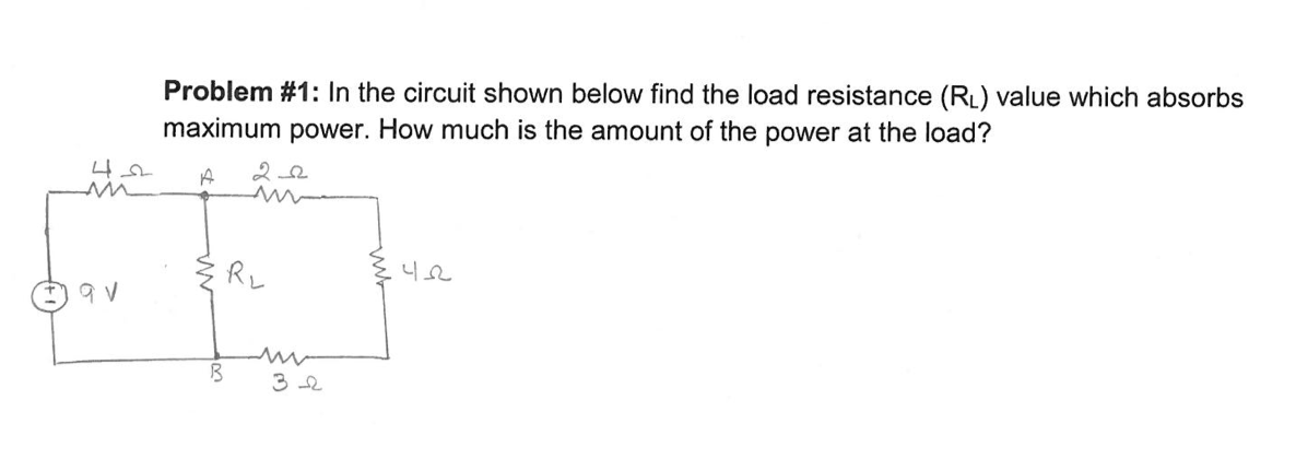 Solved Problem #1: In the circuit shown below find the load | Chegg.com