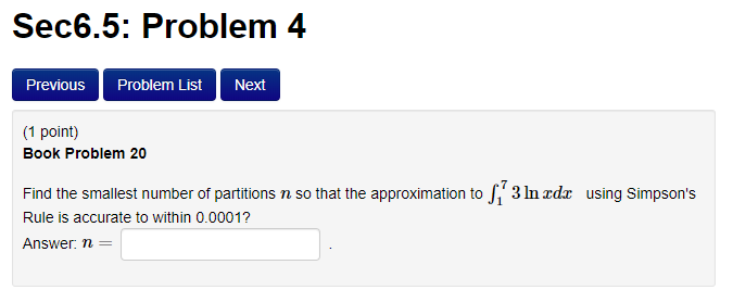 Solved Sec6.5: Problem 4 Previous Problem List Next (1 | Chegg.com