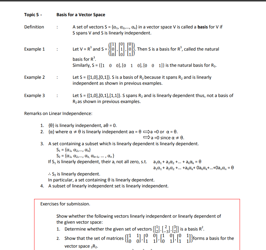 Solved A set of vectors S={α1,α2,…,αk} in a vector space V | Chegg.com