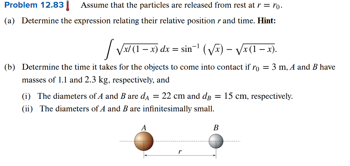 Solved Problem 12.83 ﻿Assume that the particles are released | Chegg.com