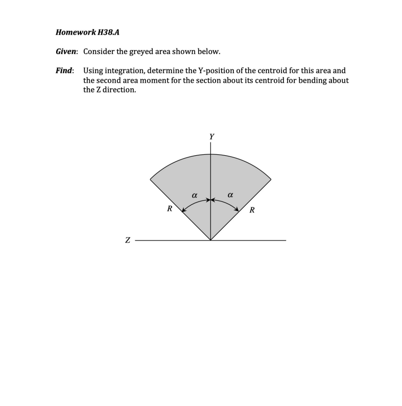 Solved Homework H38.A Given: Consider the greyed area shown | Chegg.com Solved Homework H38.A Given: Consider the greyed area shown | Chegg.com