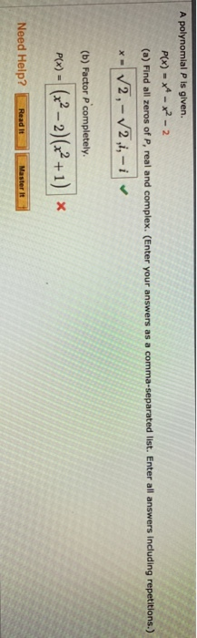 Solved A polynomial P Is given. P(x) x3 2x2+9x-18 P(x)- (b) | Chegg.com