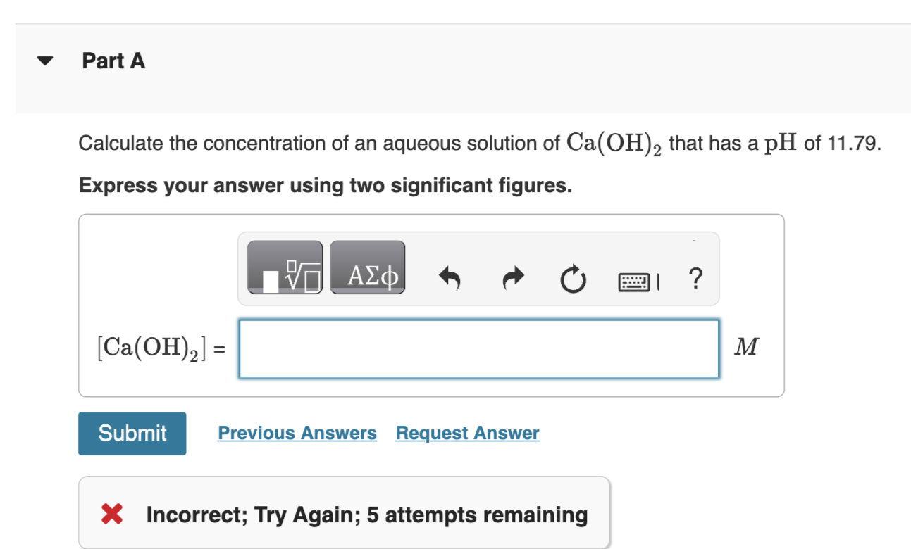 Solved Calculate the concentration of an aqueous solution of | Chegg.com