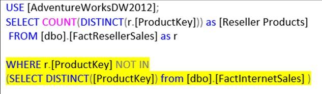 Solved USE [AdventureWorksDW2012]; SELECT | Chegg.com