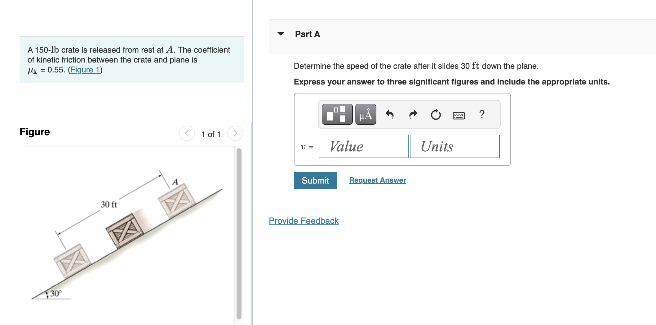 Solved A 150-lb crate is released from rest at A. The | Chegg.com