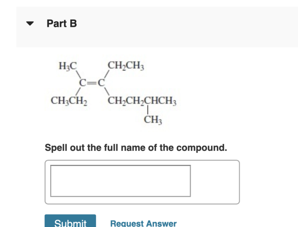 Solved Part BSpell out the full name of the compound. Please | Chegg.com