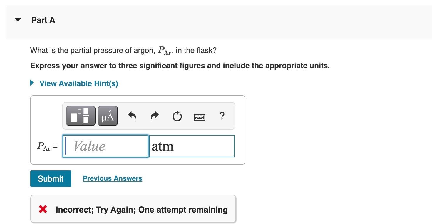 Solved A 1.00 L flask is filled with 1.45 g of argon at 25 | Chegg.com