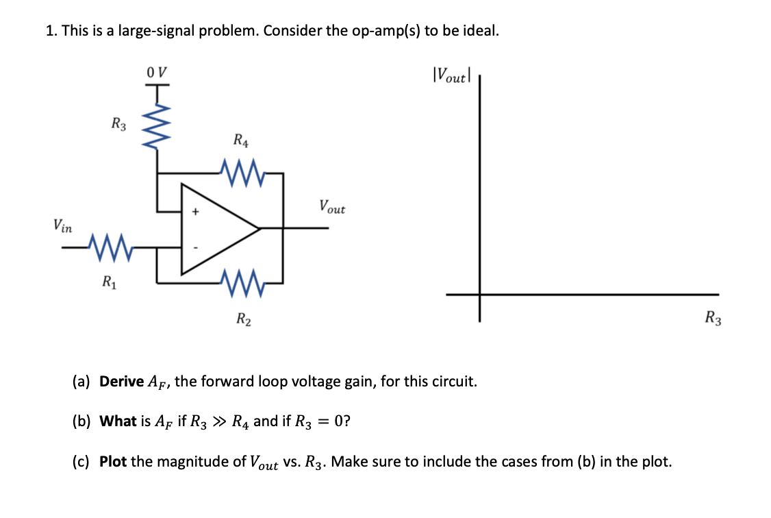 1. This is a large-signal problem. Consider the | Chegg.com