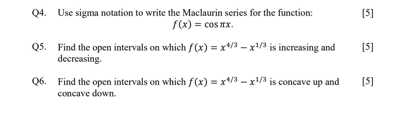 Solved Q4. Use sigma notation to write the Maclaurin series | Chegg.com
