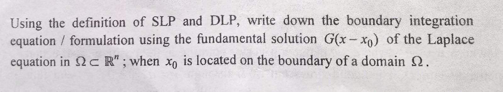Using the definition of SLP and DLP, ﻿write down the | Chegg.com