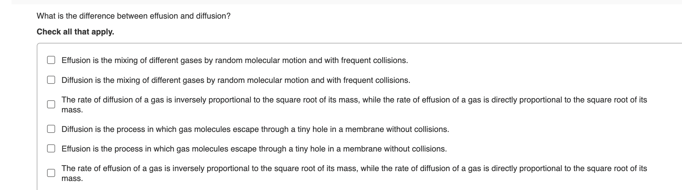 Solved What is the difference between effusion and | Chegg.com
