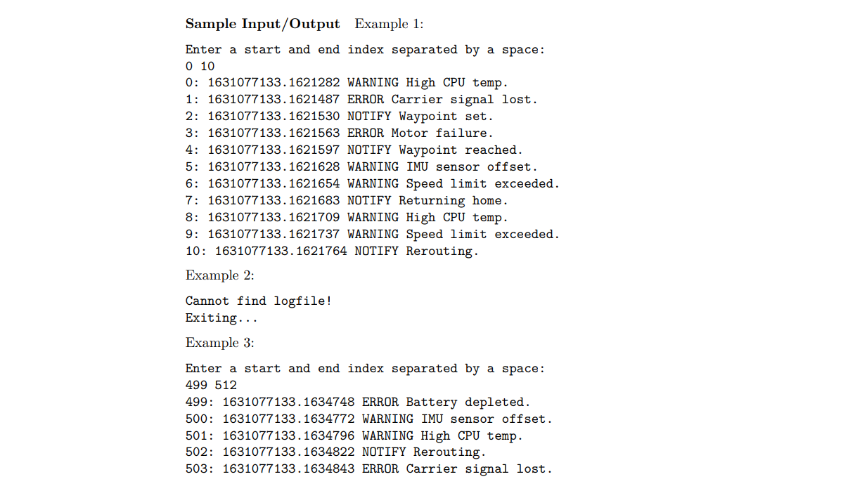 Solved Task 1: Display Because the logfiles are so big, we | Chegg.com
