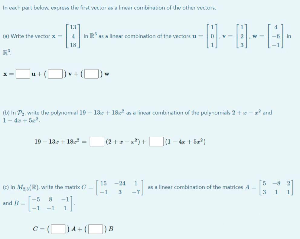 Solved please help me with all of these, if the answer is | Chegg.com