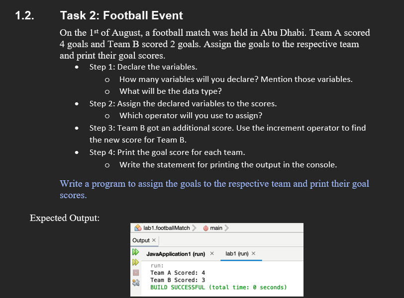 Solved Task 2: Football Event On the 1st of August, a | Chegg.com