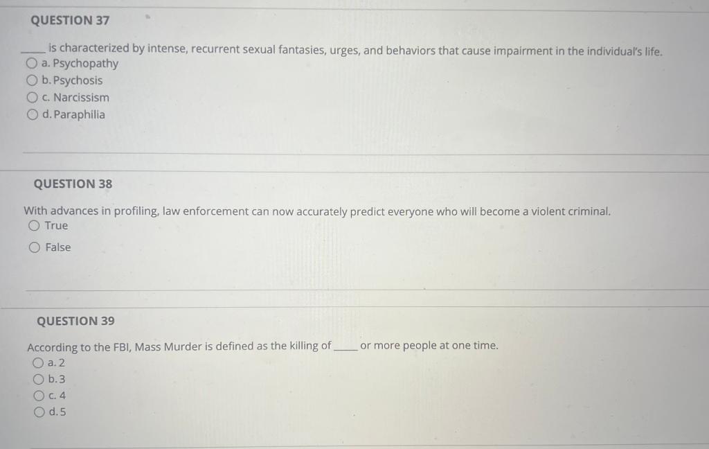 Solved is characterized by intense, recurrent sexual | Chegg.com