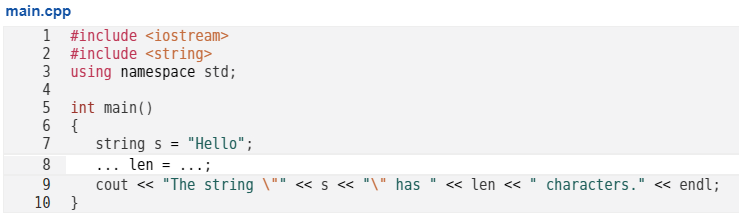 Solved Please use str len. Thank you! | Chegg.com