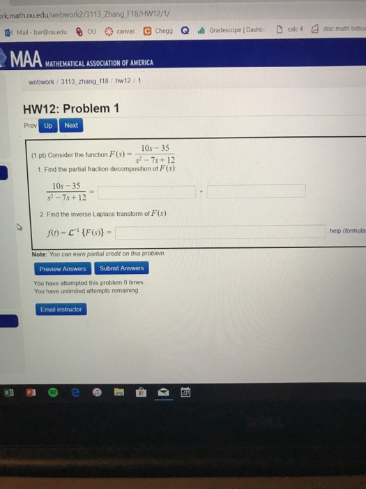 Solved ork.math.ou.edu/webwork2/3113 Zhang_F18/HW12/1/ q: | Chegg.com