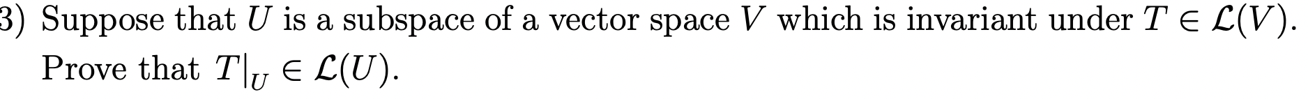 Solved Suppose that U is a subspace of a vector space V | Chegg.com