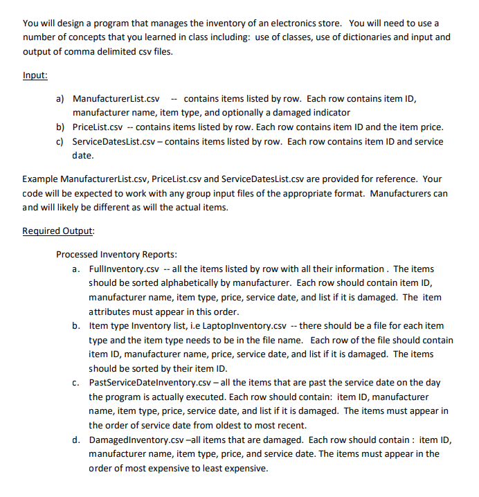 Solved In Python How Would I Do This Without Using Pandas