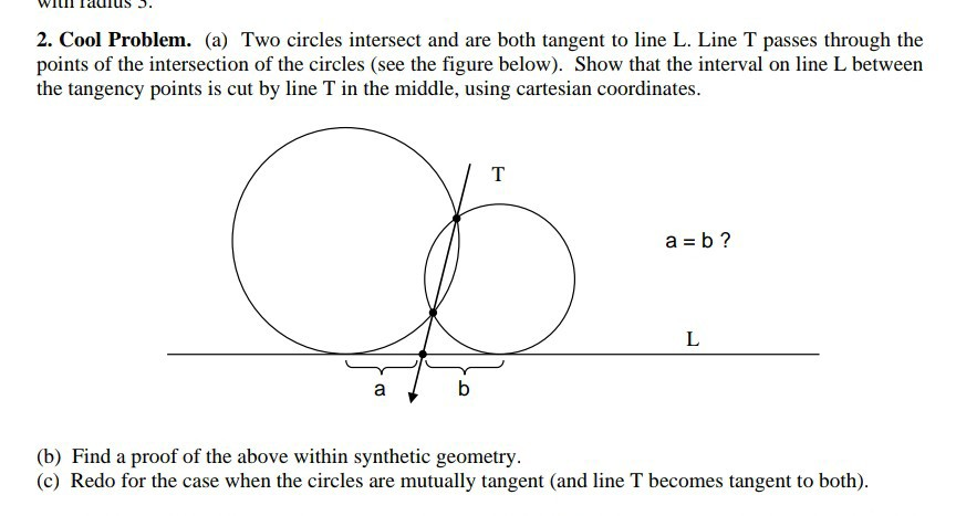 Solved WILII Taurus 3. 2. Cool Problem. (a) Two circles | Chegg.com