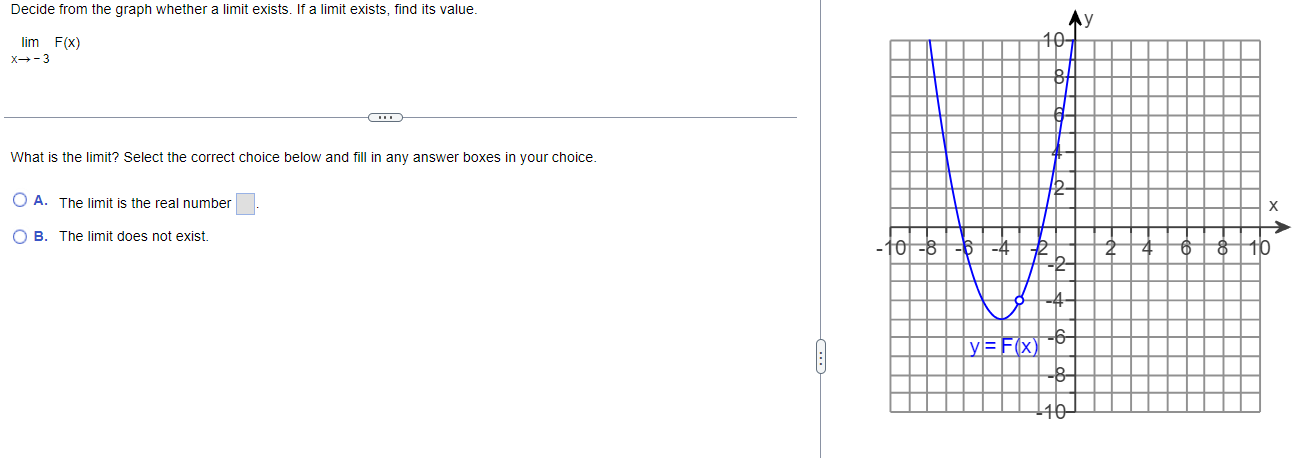 Solved Decide from the graph whether a limit exists. If a | Chegg.com