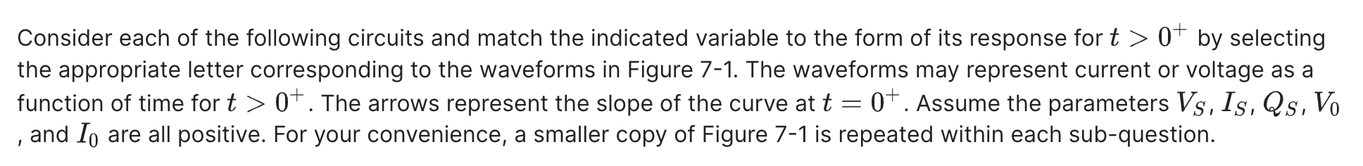Solved Consider each of the following circuits and match the | Chegg.com