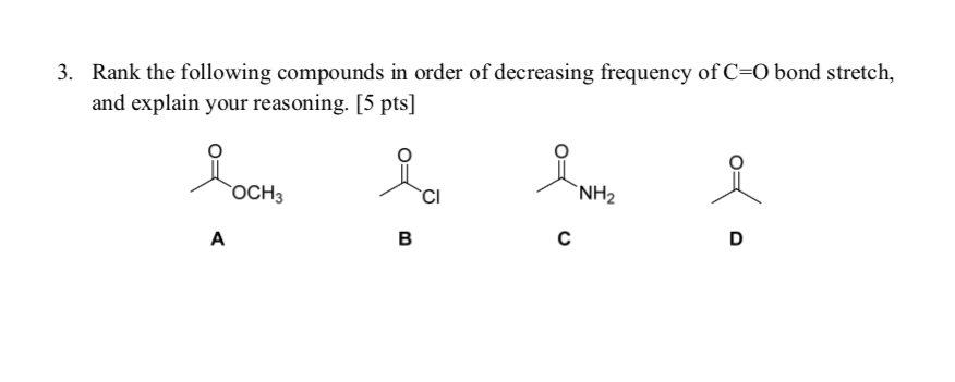 Solved Rank the following compounds in order of decreasing | Chegg.com