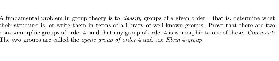 Solved A fundamental problem in group theory is to classify | Chegg.com
