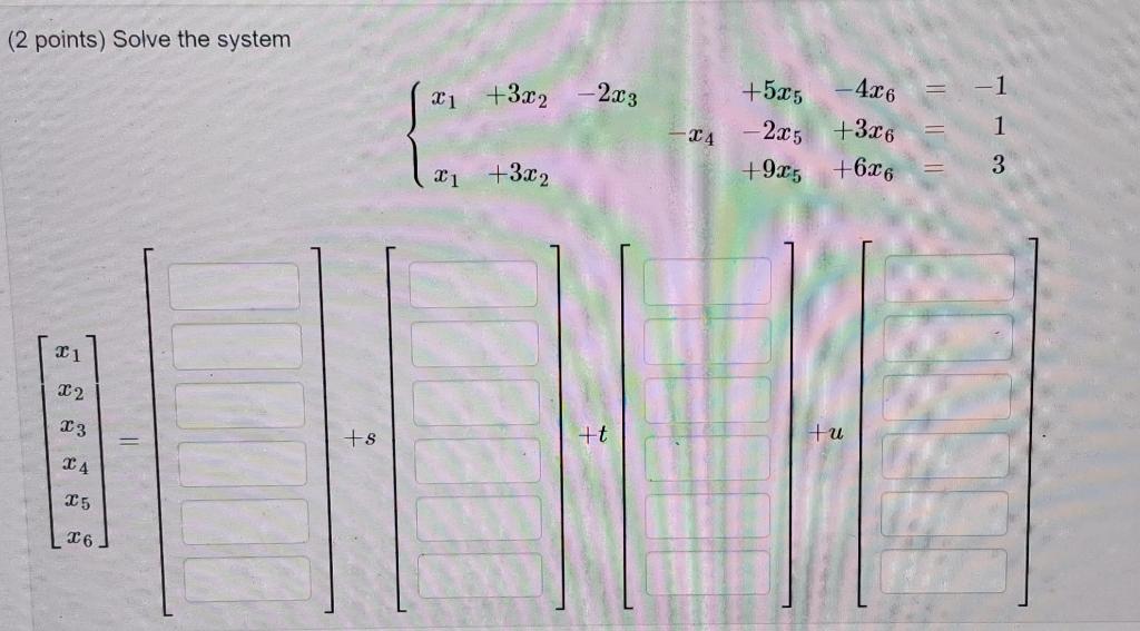 Solved (2 points) Solve the system | Chegg.com