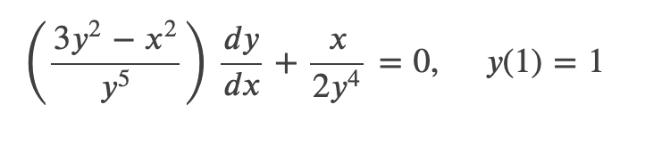 Solved = 3(1 + x2, dy 2xy(y3 – 1) dx х (*) 3y2 – x2 ) dy | Chegg.com