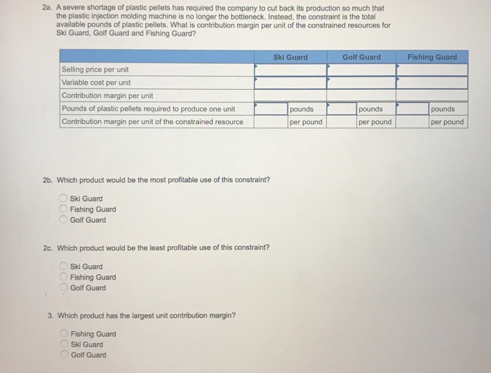 Solved Exercise 12-5 Utilizing a Constrained Resource | Chegg.com