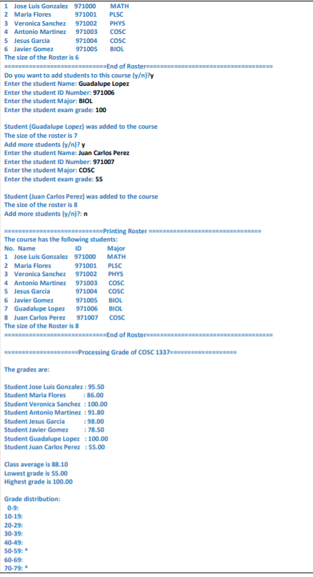 Solved After examining the provided code for GradeBook | Chegg.com