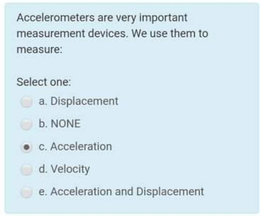 Solved Accelerometers are very important measurement | Chegg.com